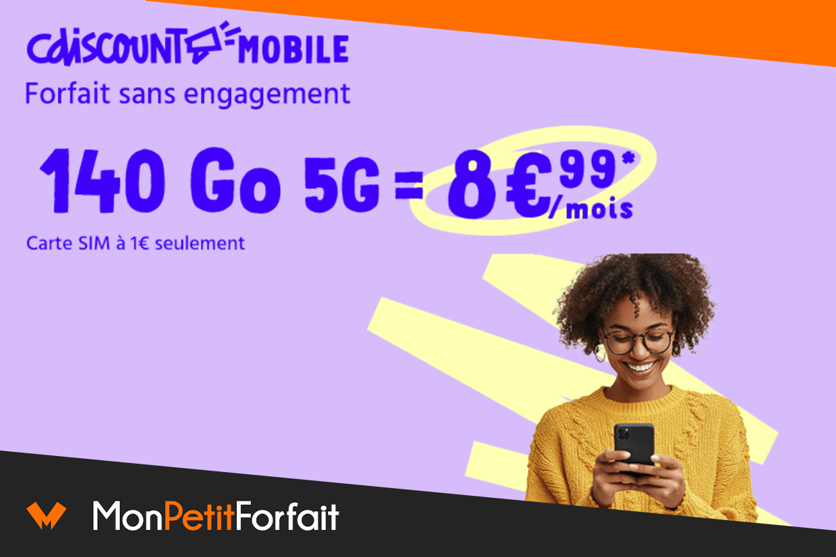 Préparez la rentrée avec le forfait mobile 5G 140 Go de Cdiscount