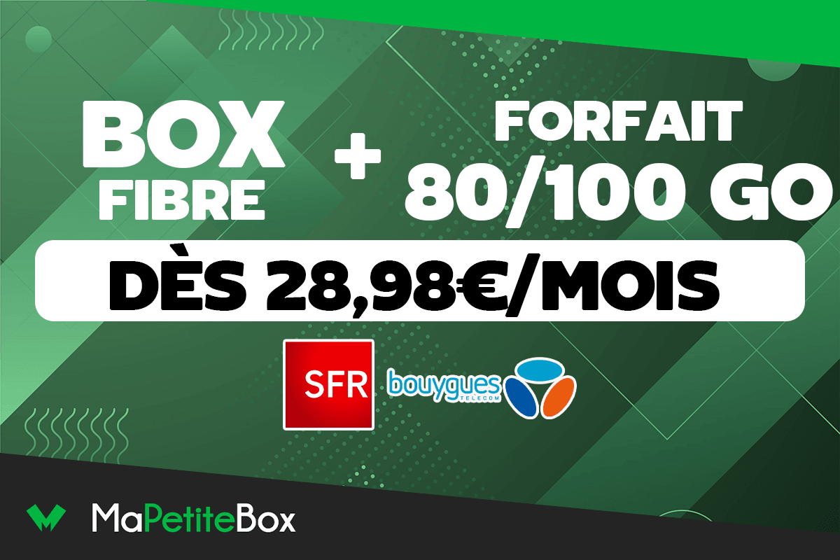 Bon plan sur les packs box internet + forfait dès 28,98€/mois