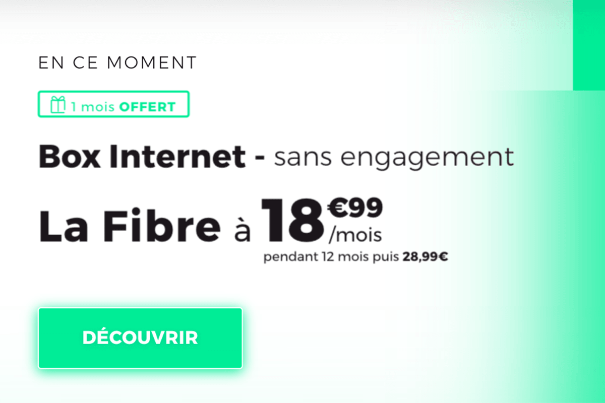 Accès fibre SFR : box internet RED by SFR et SFR Fibre Starter