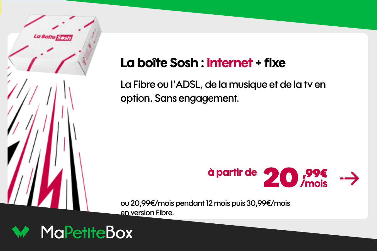 Box internet Sosh : la fibre optique Orange, un meilleur prix