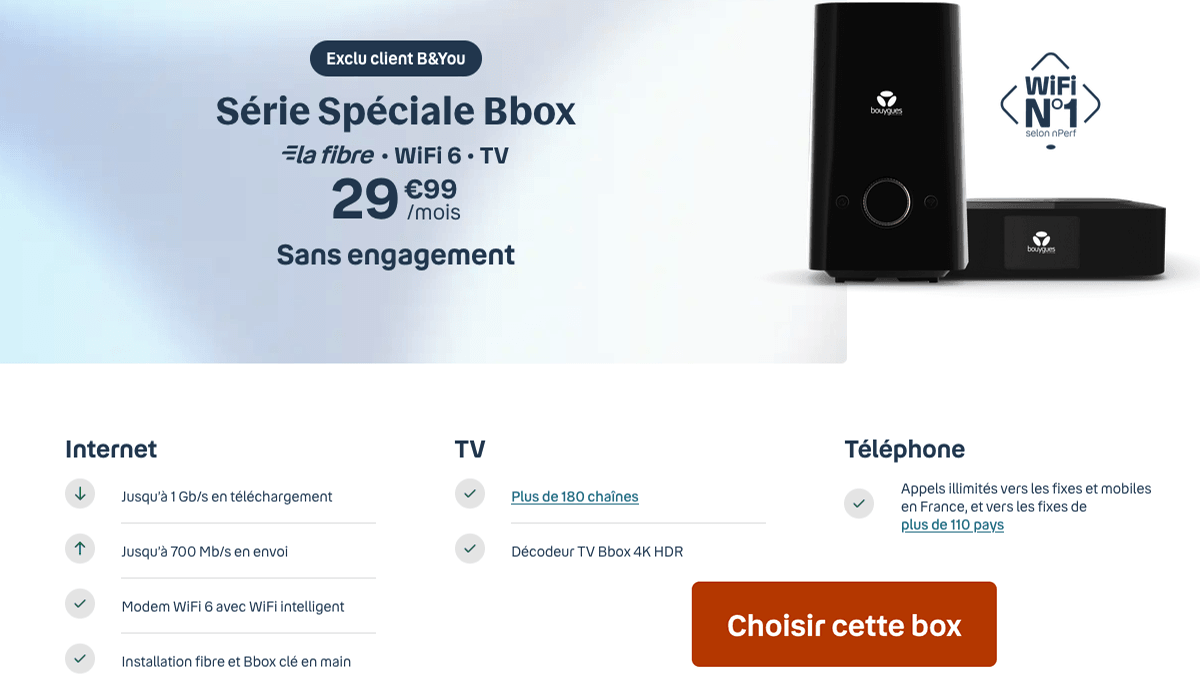 Box internet : la Série Spéciale Bbox régale les clients B&You