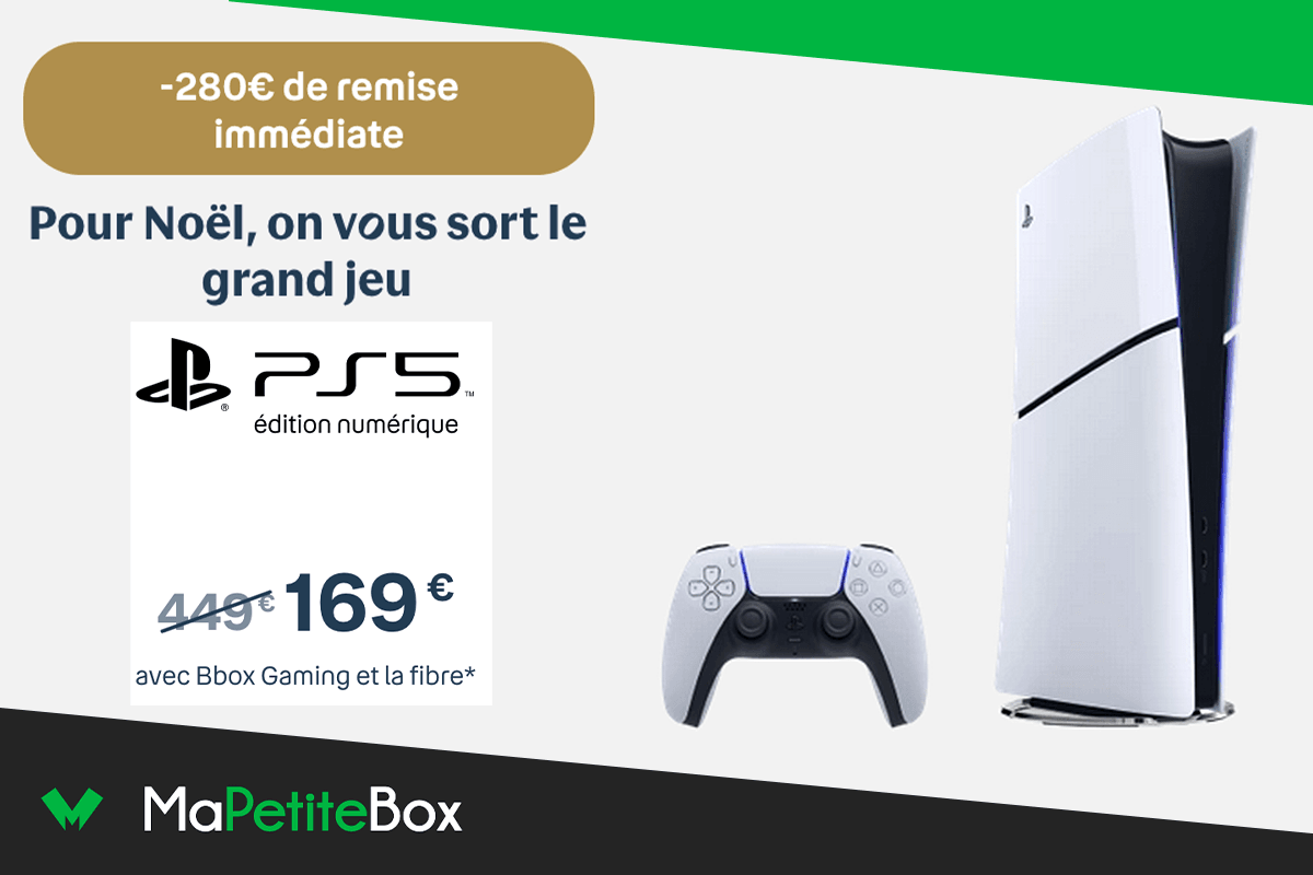 Pour Noël, profitez d'une PlayStation 5 en promo avec une box internet Bbox