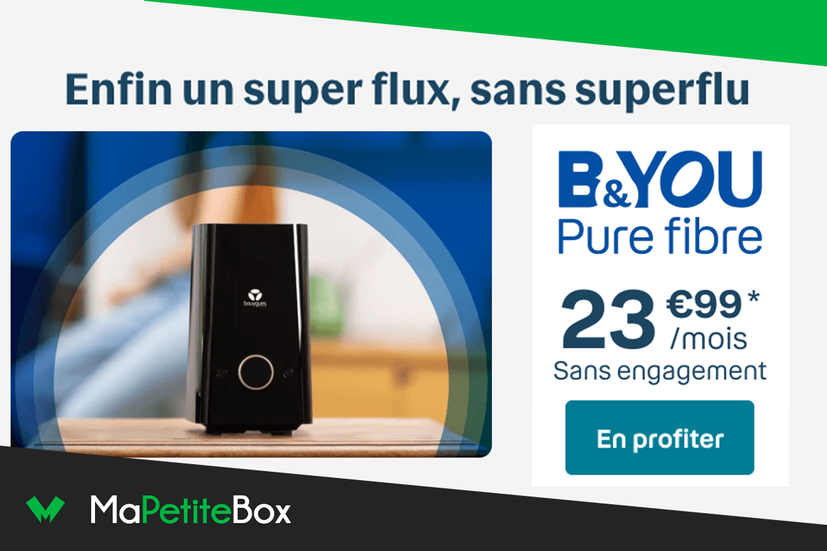B&YOU Pure Fibre : l'offre internet avec un Très haut débit à petit prix