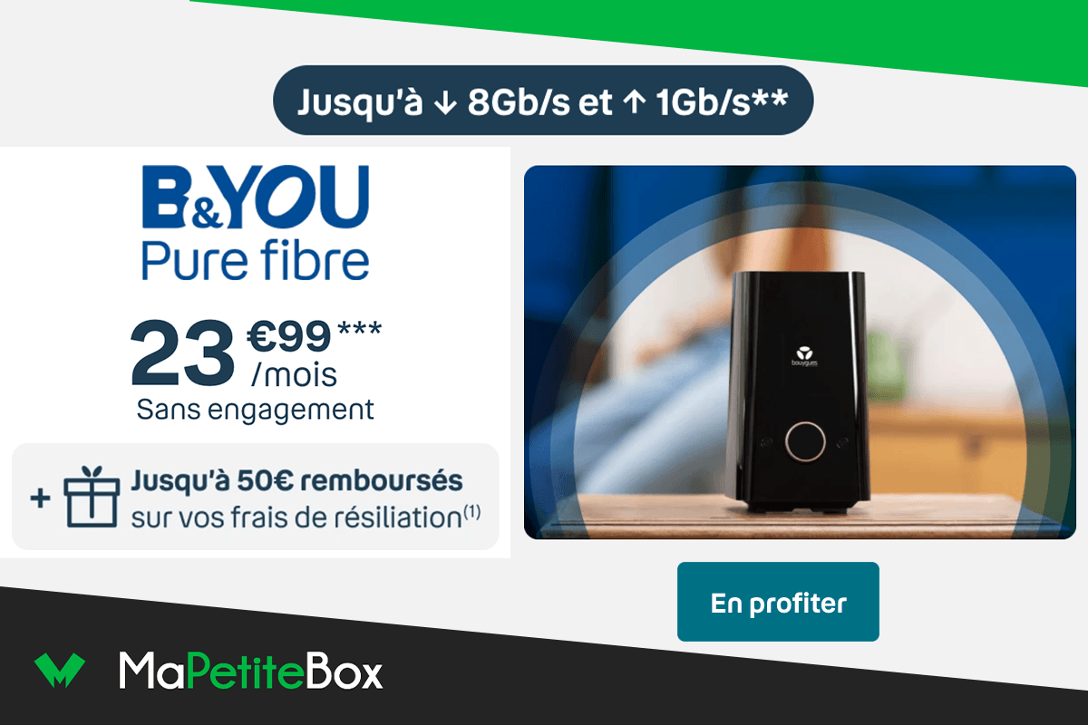 Pure Fibre : 50€ remboursés sur les frais de résiliation avec cette offre internet
