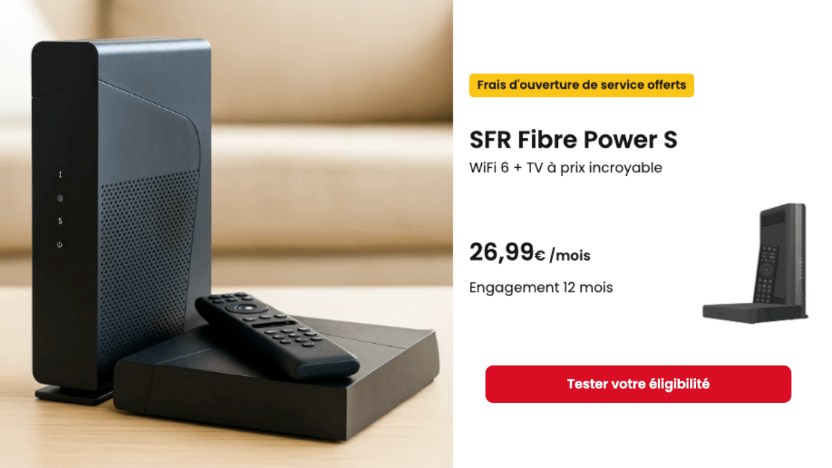 SFR Fibre Power S : une box internet à 26,99€/mois pour la rentrée