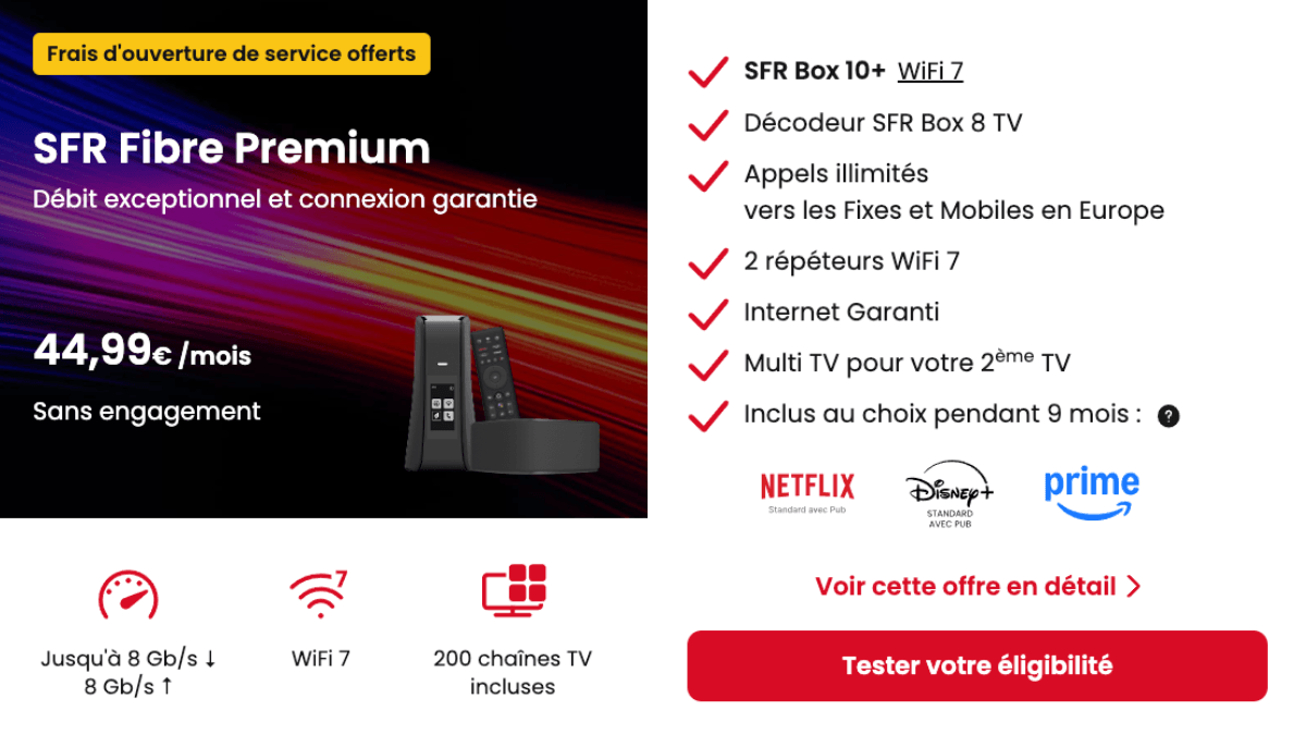 Box internet : la SFR Fibre Premium revient avec le Wi-Fi 7
