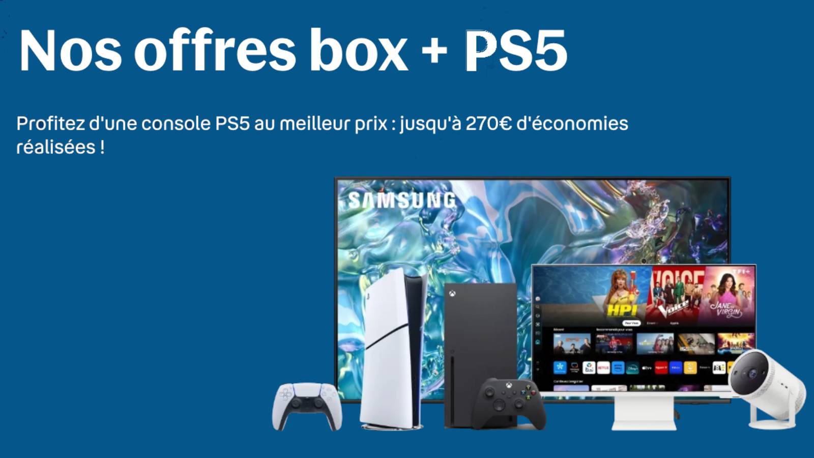 270€ de remise immédiate sur la PS5 avec une box internet Bbox