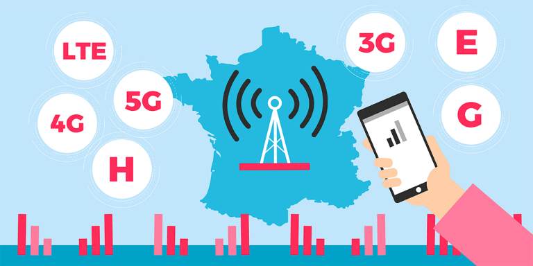 Carte de couverture réseau 4G et 5G des opérateurs mobiles