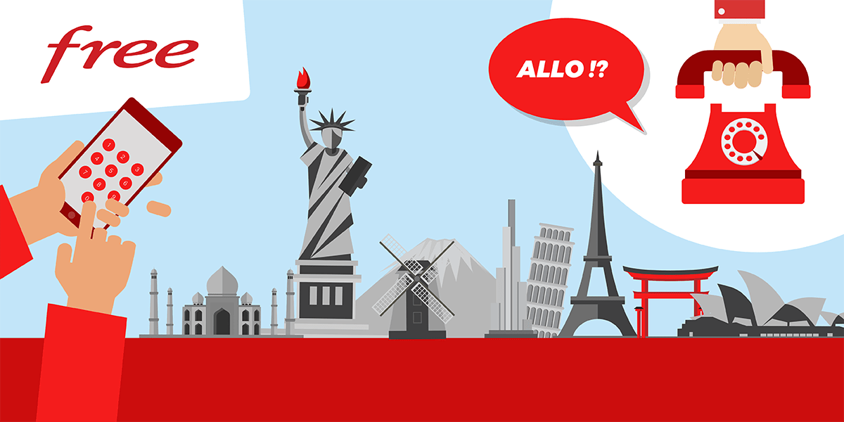 Forfaits Free mobile à l'international : appels et internet 4G à l'étranger