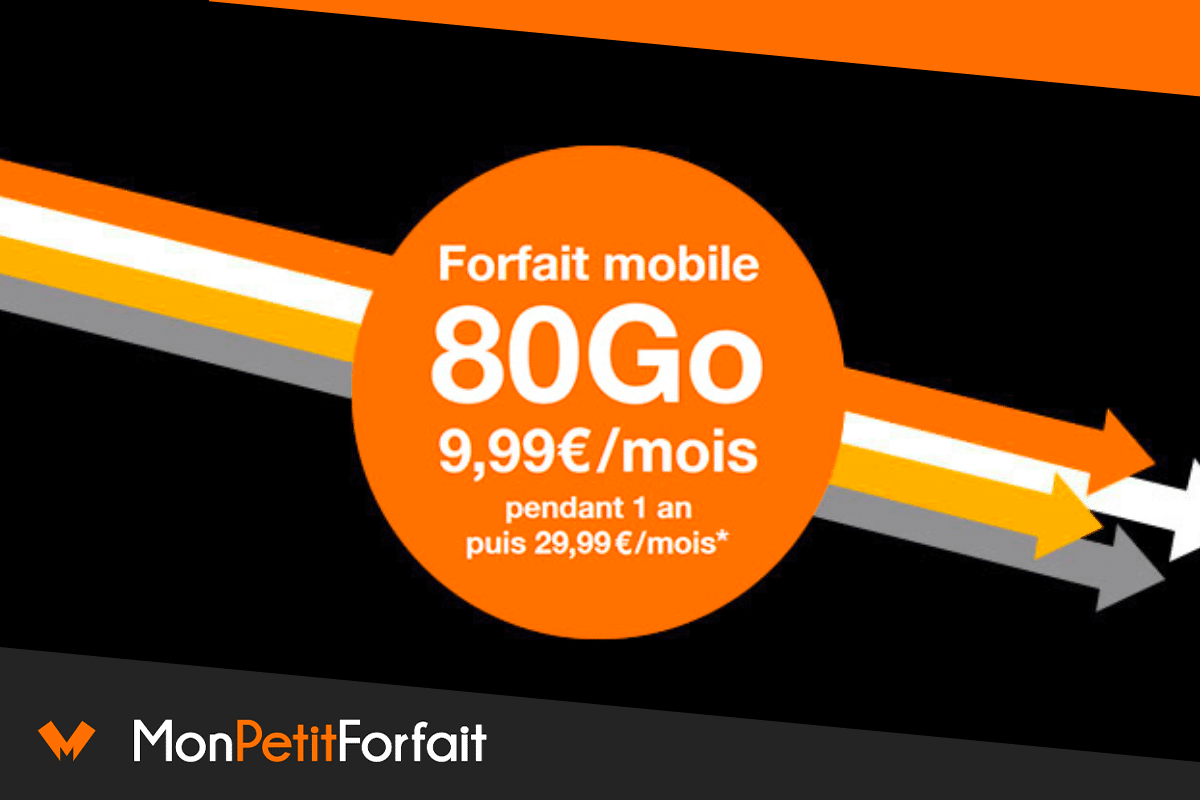 Le forfait mobile 80 Go d'Orange en promo : 9,99€ avec le code ETE22