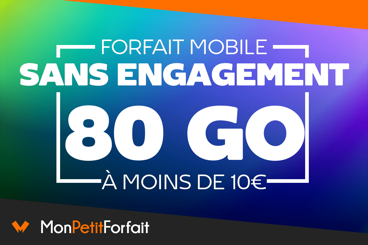 Le forfait pas cher 80 Go de YouPrice disponible dès 9,99€/mois