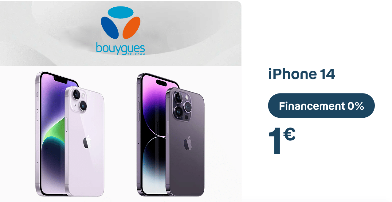 Changez vite de smartphone avec l'iPhone 14 à 1€ de Bouygues