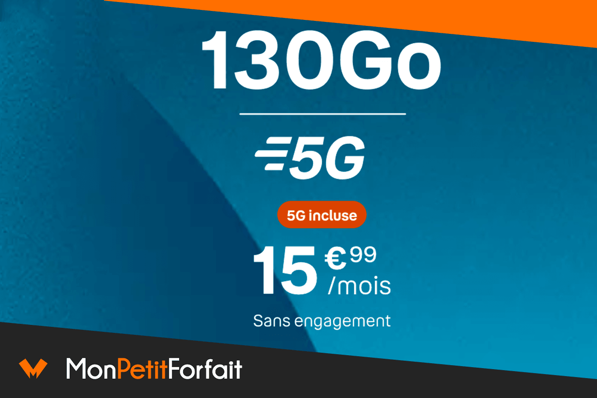 Forfait 5G 130 Go à 15,99€/mois : le nouveau bon plan B&YOU