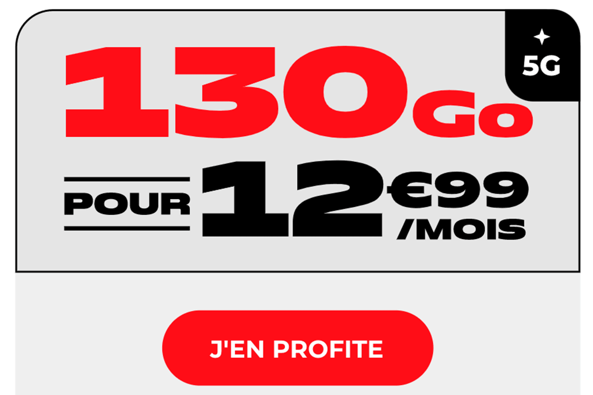 Ces forfaits 5G sont très rentables : 12,99€ pour 130 Go