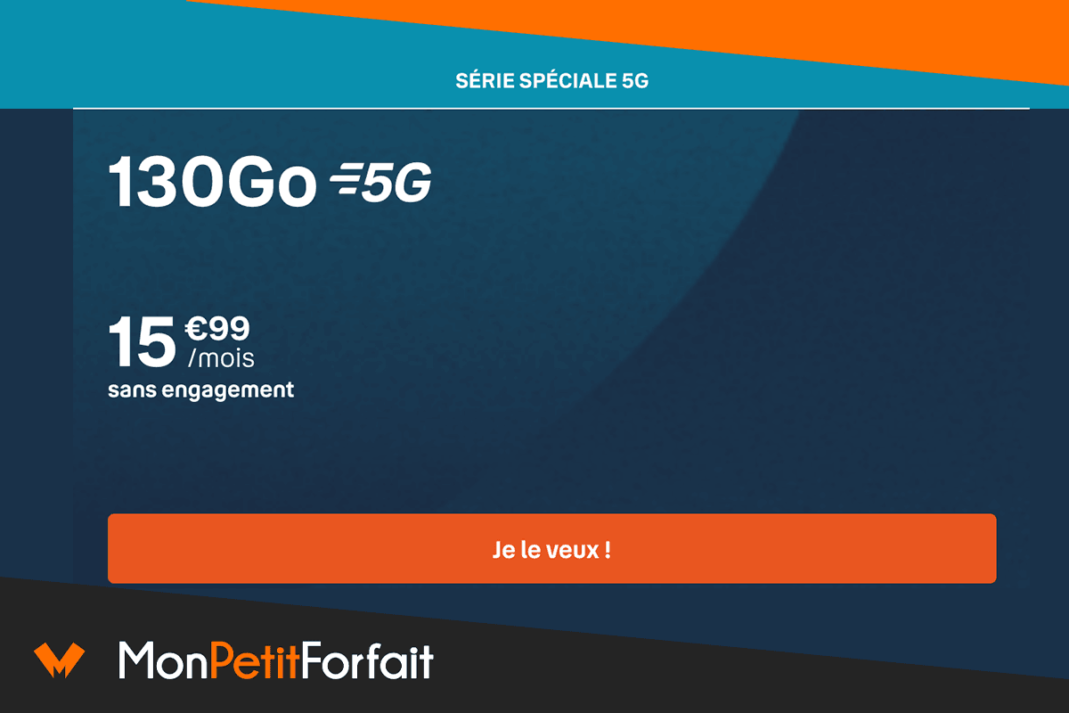 Le forfait 5G 130 Go débarque chez B&You pour seulement 15,99€