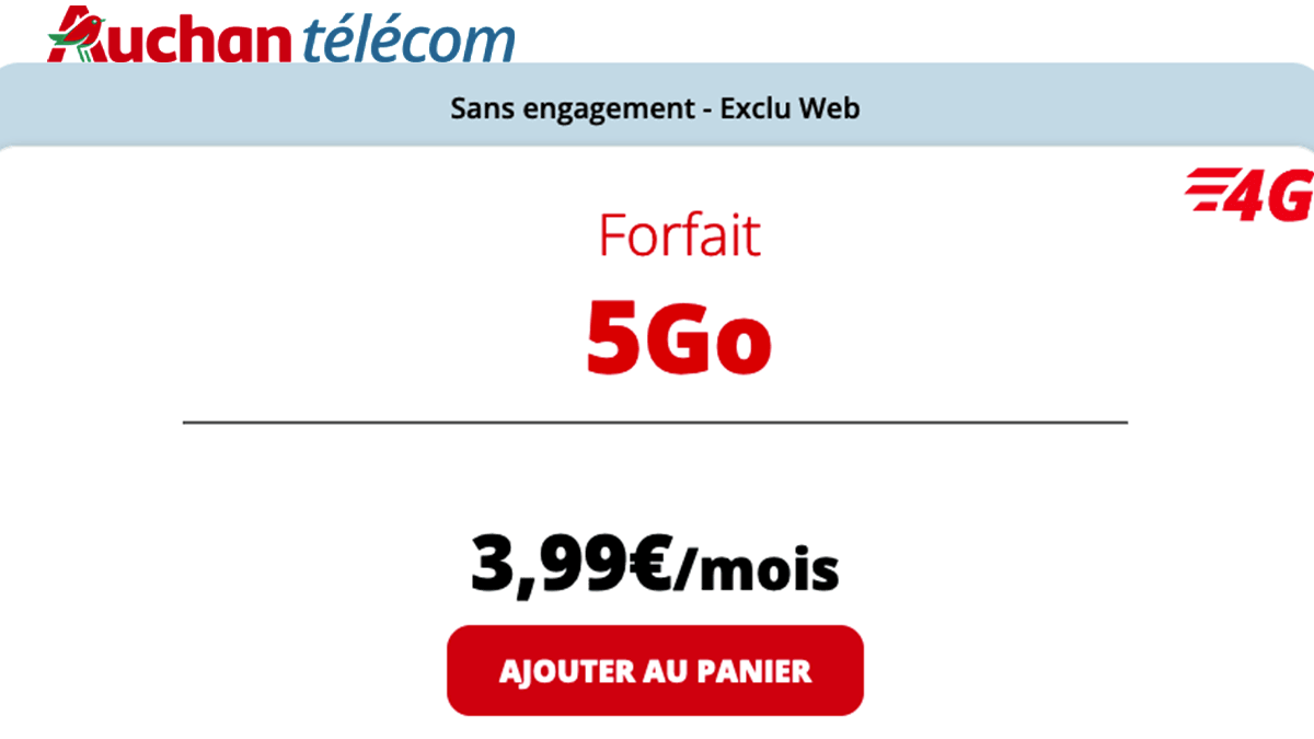 Forfait pas cher : Auchan 5 Go et YouPrice Mini