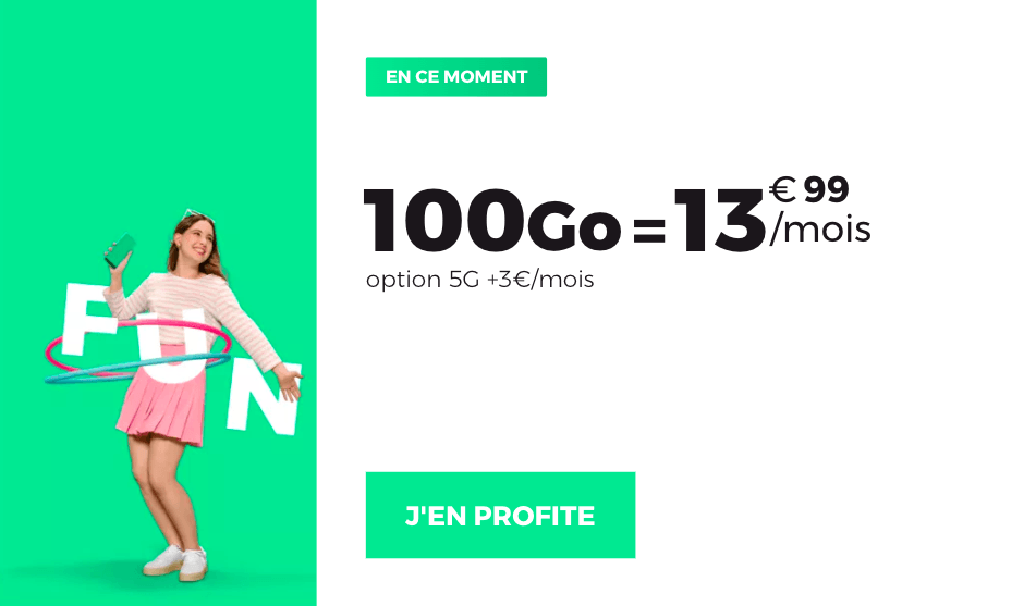 13,99€ pour des forfaits 100 Go avec RED by SFR et B&YOU