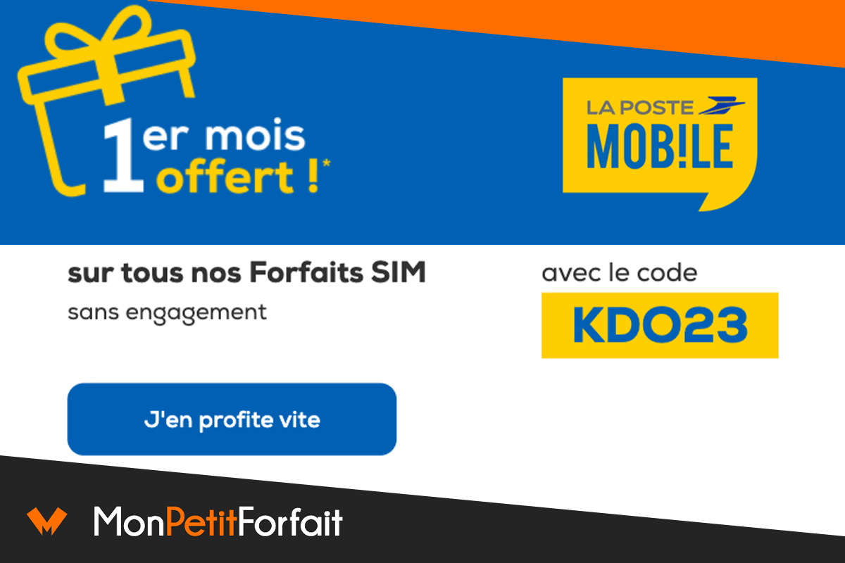 1 mois offert sur les forfaits sans engagement La Poste Mobile