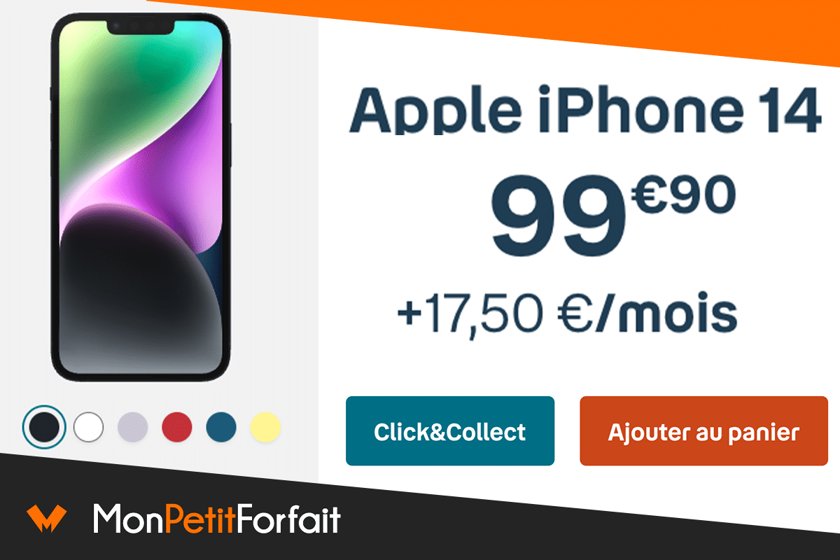 L'iPhone 14 pour moins de 100€ avec Bouygues Telecom