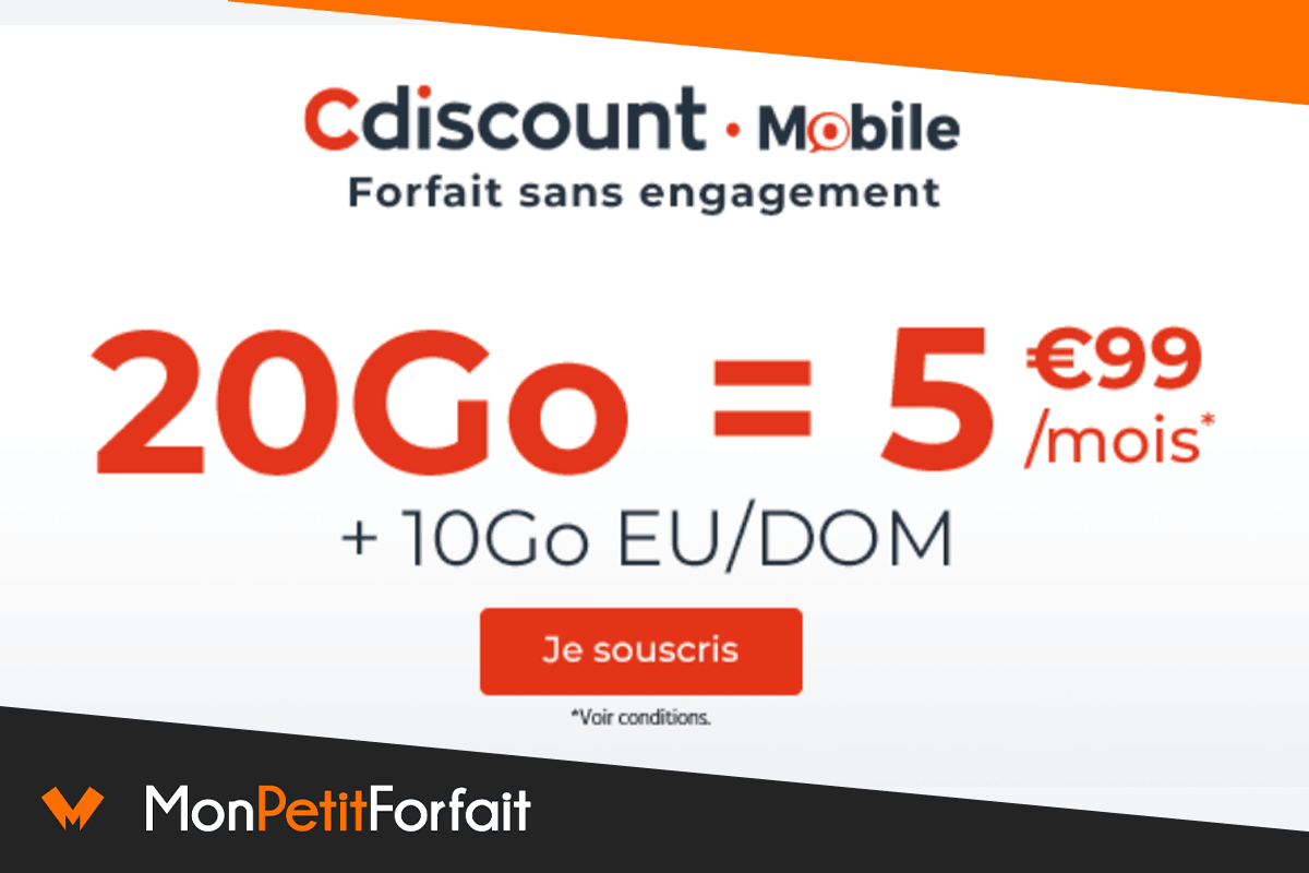 Les forfaits pas chers de Cdiscount tous en soldes dès 5,99€