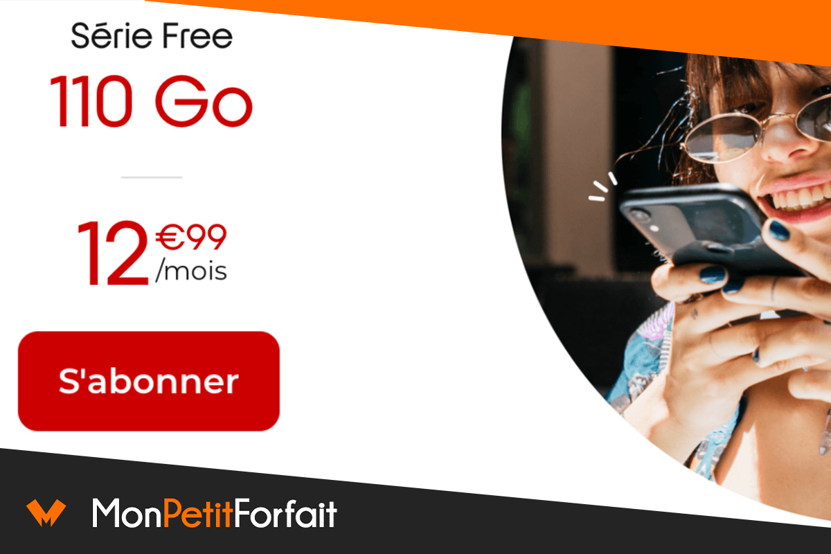 Le forfait mobile 110 Go de Free est disponible à partir de 12,99€