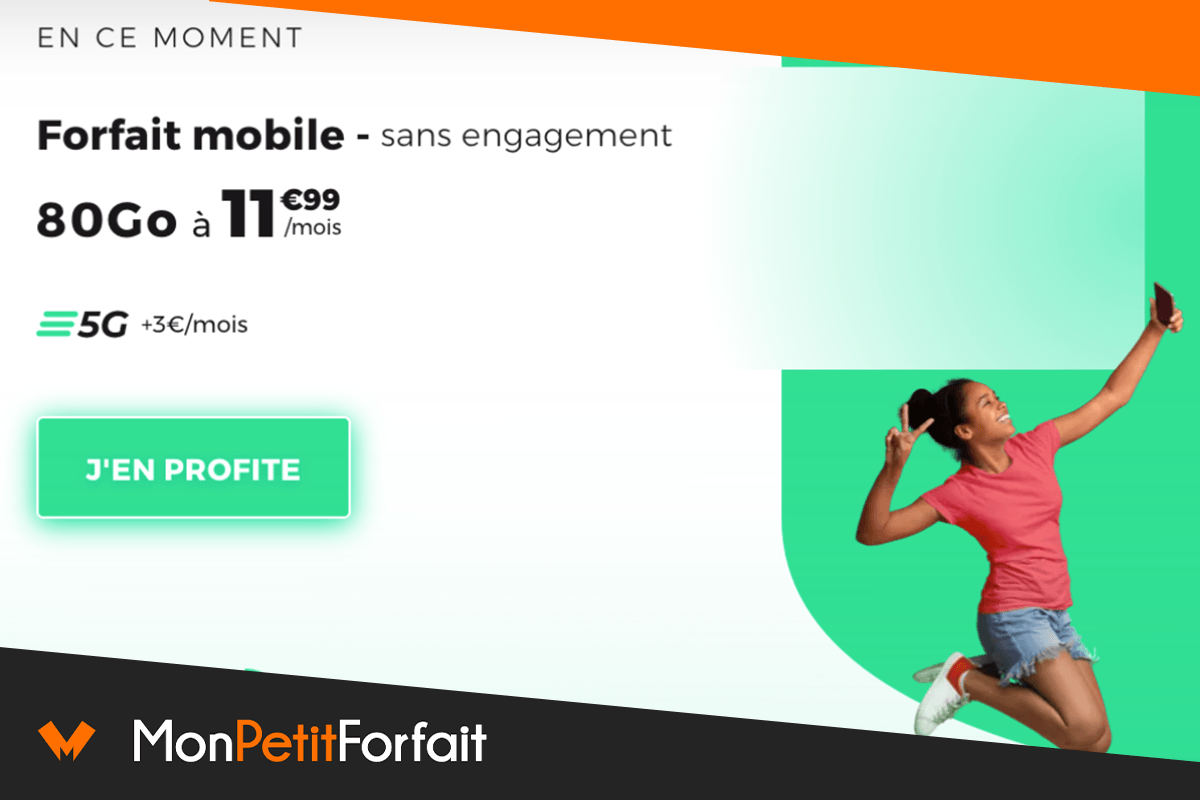 Nouveau forfait 80 Go à saisir chez RED by SFR pour 11,99€/mois