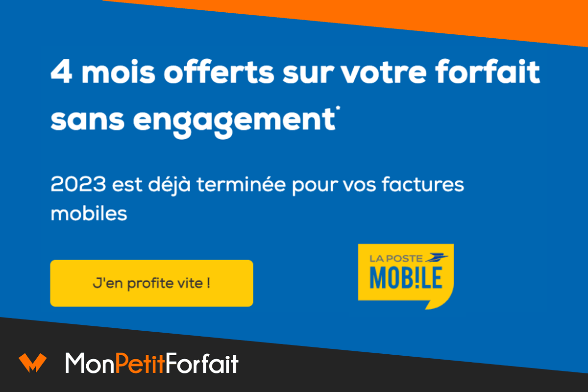 La Poste Mobile propose une offre de forfait mobile gratuit 4 mois