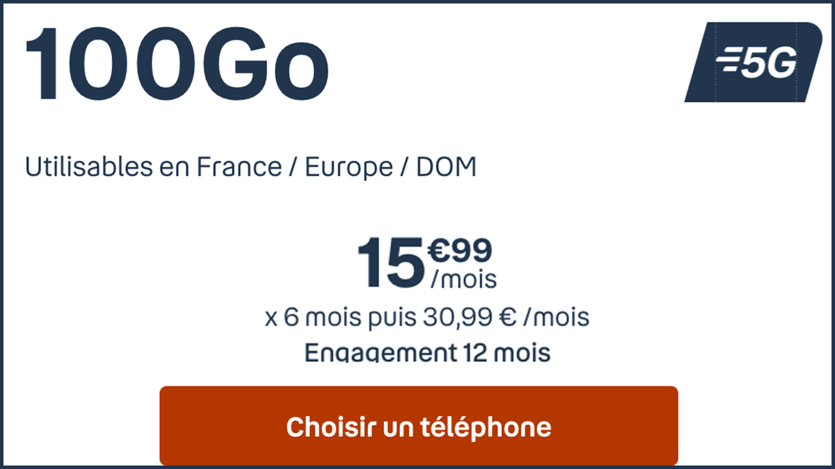 Forfait 100 Go : quelles sont les 3 meilleures offres mobiles du marché
