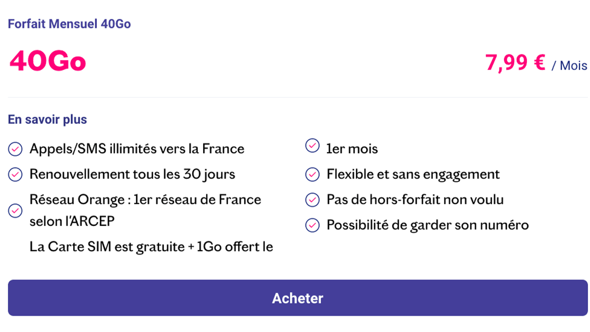 Un forfait mobile sur le réseau d'Orange : 40 Go avec Lebara ou YouPrice