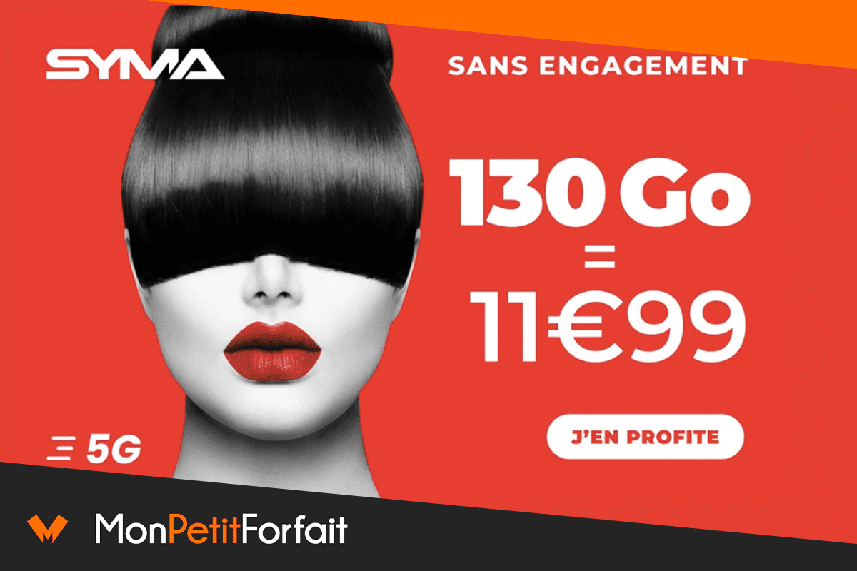 Un forfait en promo de 130 Go chez Syma Mobile dès 11,99€/mois