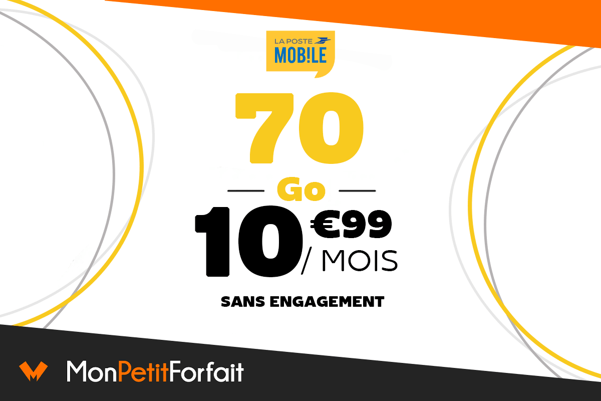 Une gamme de forfaits en promo avec 70 à 250 Go chez La Poste Mobile