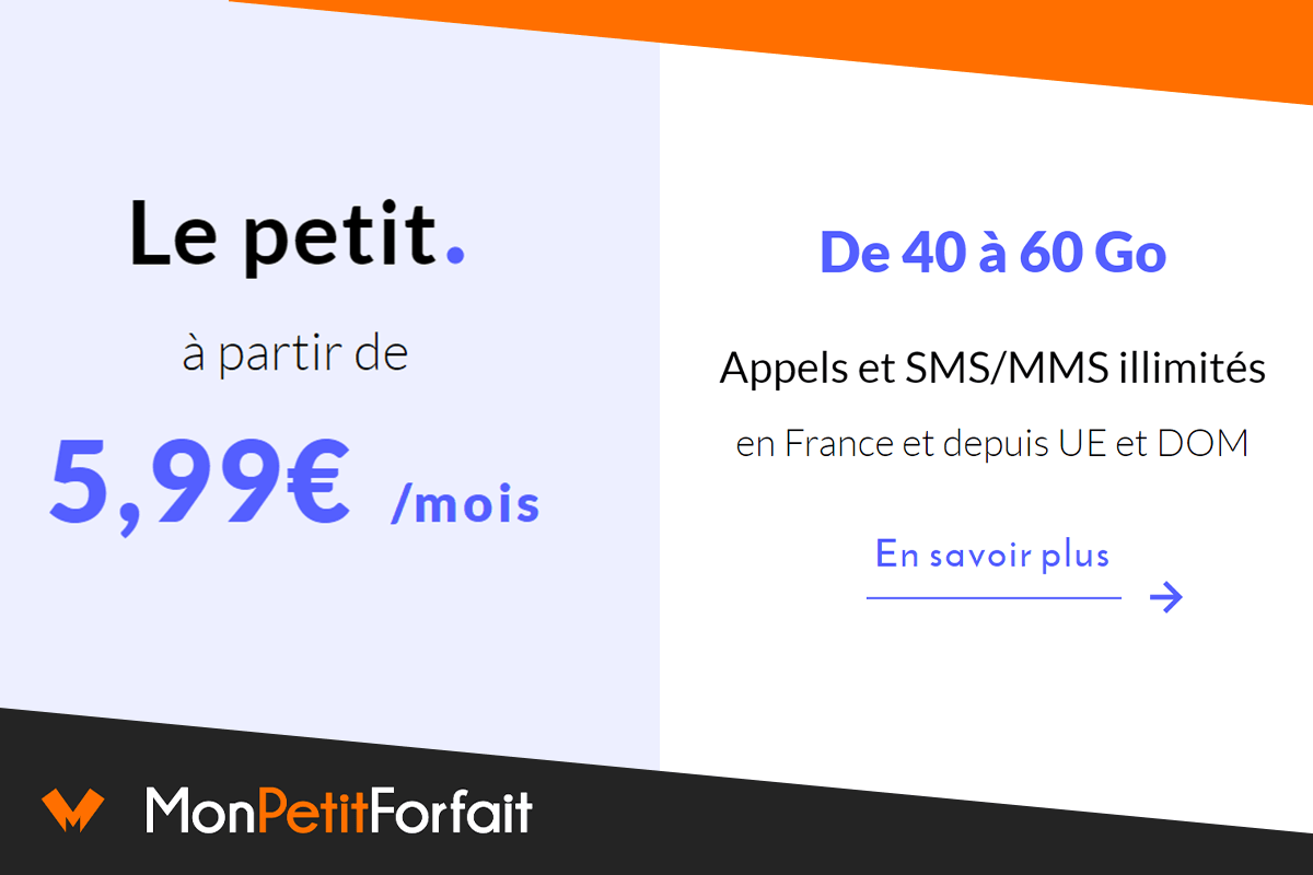 Prix en baisse sur ces forfaits en promo : 30 à 40 Go pour 5,99€