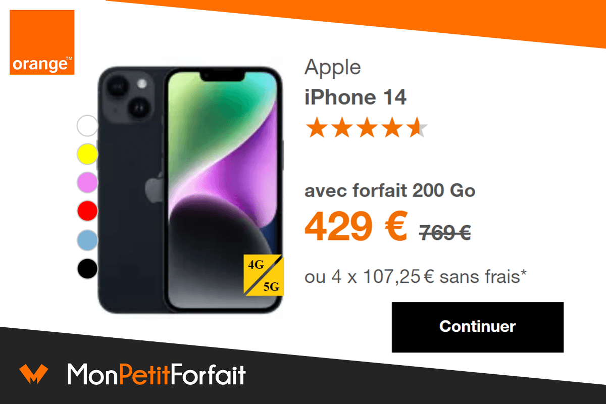 L'iPhone 14 plus abordable que jamais chez Orange : le bon plan
