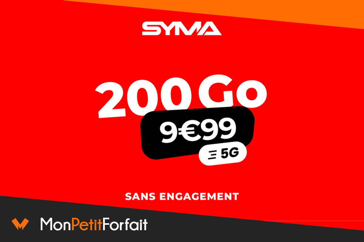 Un forfait mobile sans engagement avec la 5G et 200 Go à moins de 10€