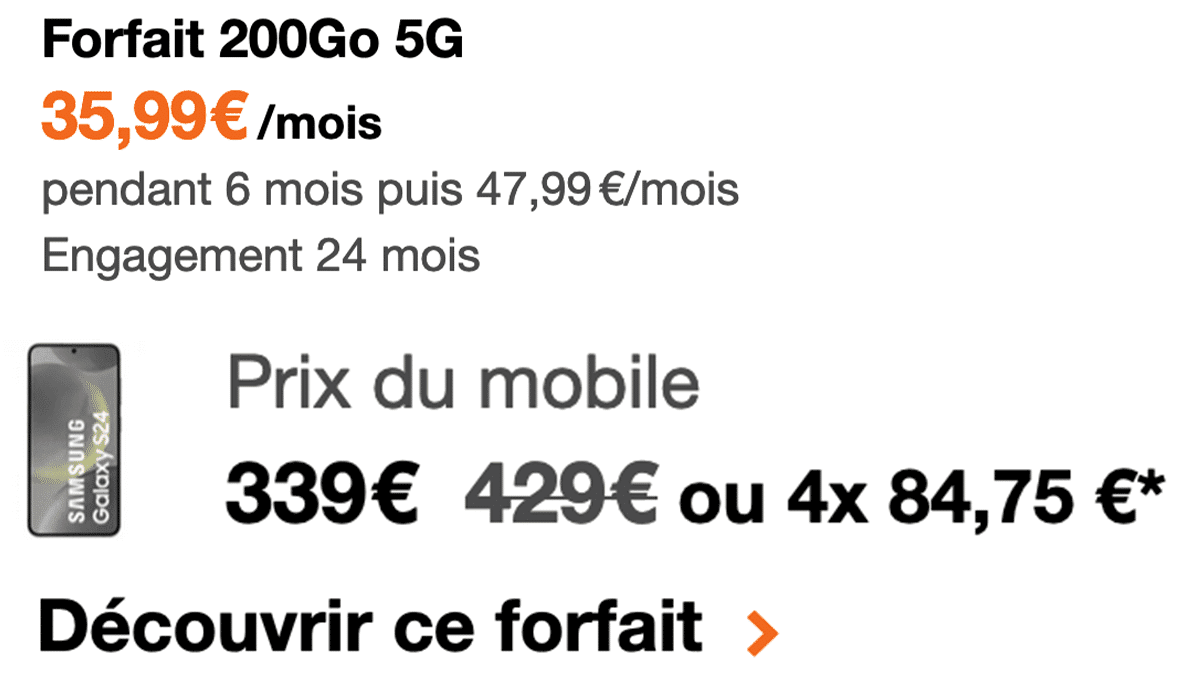 189€ le Samsung Galaxy S24 : un prix jamais vu chez Orange