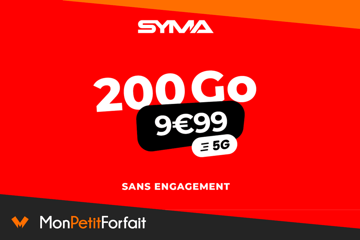 Le plein de data et la 5G pour seulement 9,99€ avec le forfait mobile 200 Go Le neuf