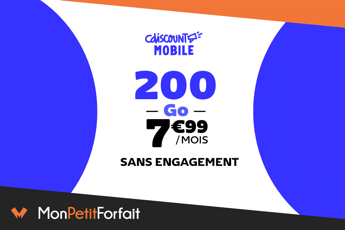 BON PLAN : voici un forfait 200 Go à 7,99€ chez Cdiscount Mobile