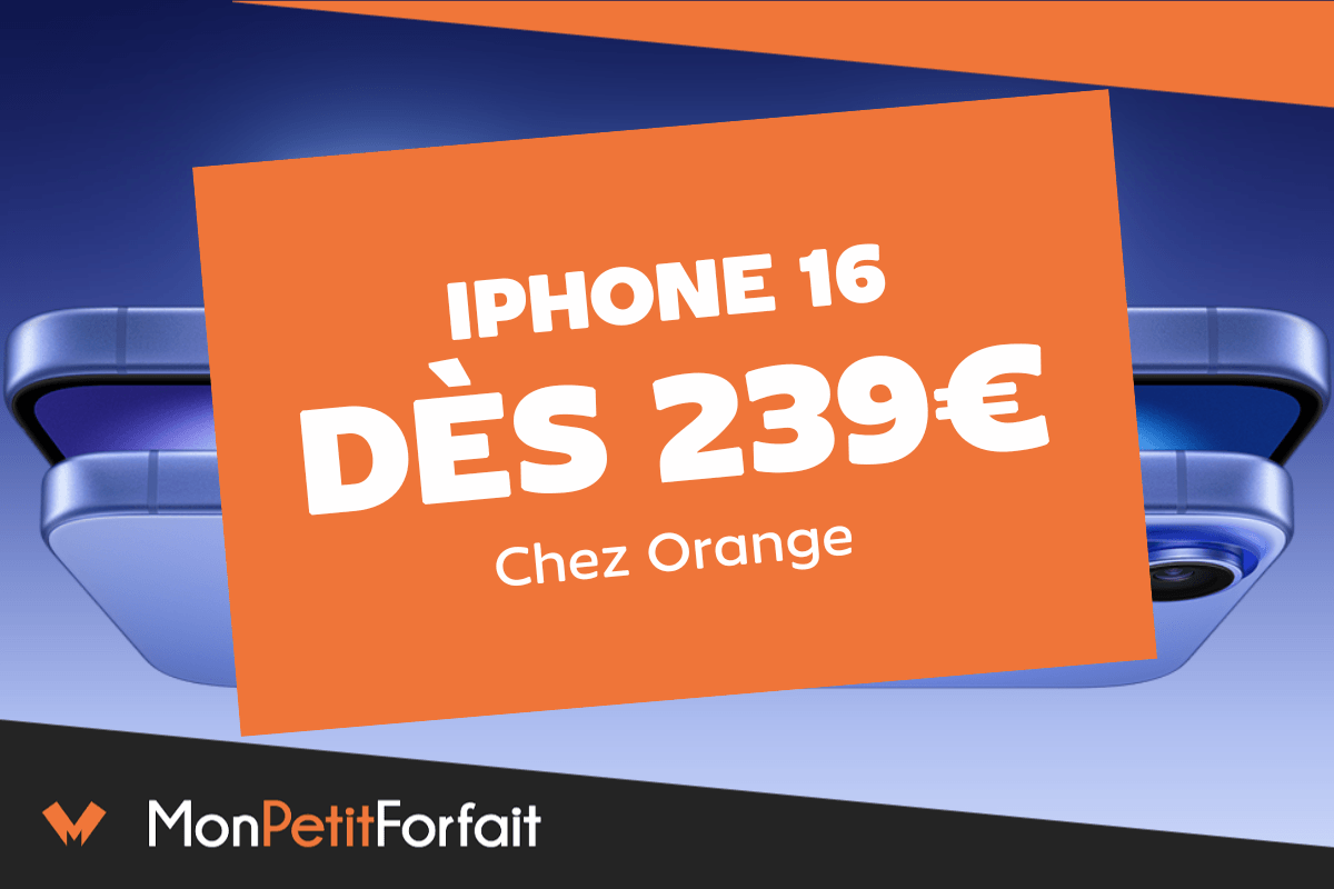 L'iPhone 16 disponible dès 239€ (prix avec remise) chez Orange
