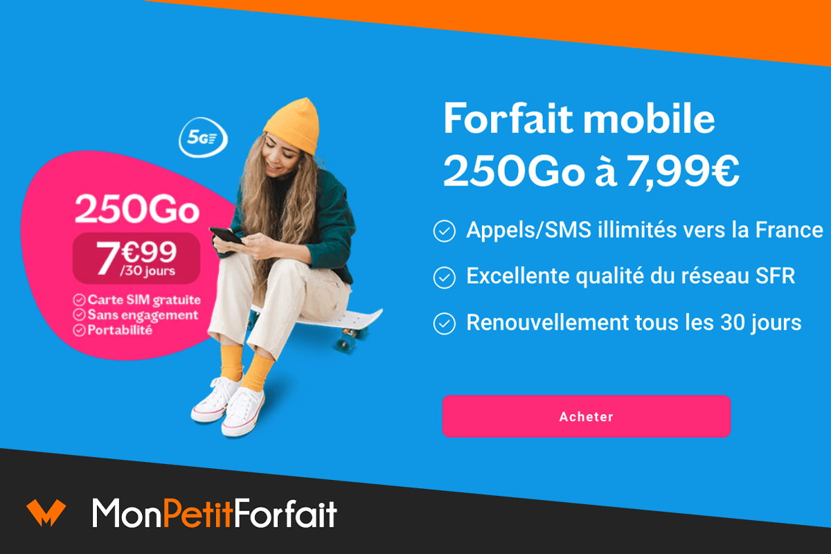 L'une des meilleures affaires du moment : le forfait 5G 250 Go de Lebara