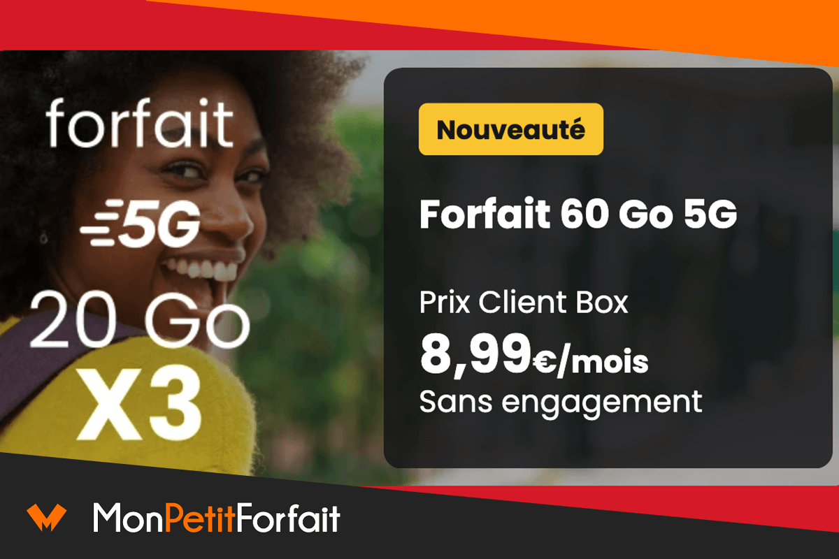 20 Go x 3 : un nouveau forfait mobile 60 Go dès 8,99€/mois chez SFR