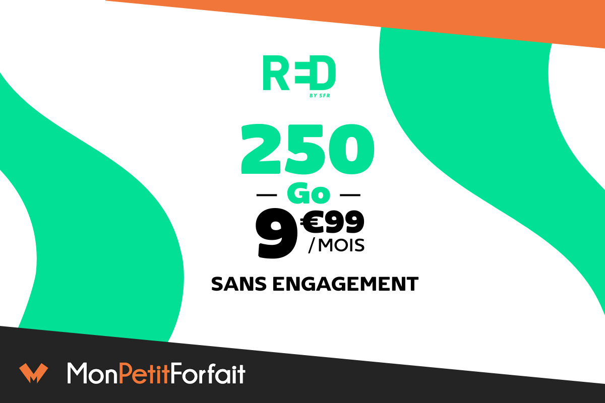 Même tarif avec + 50 Go : RED booste son forfait à 250 Go à 9,99€