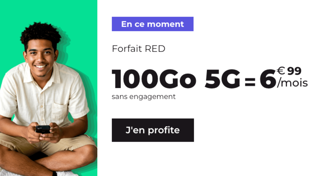 RED by SFR maintient son tarif accessible : forfait 100 Go à 6,99€