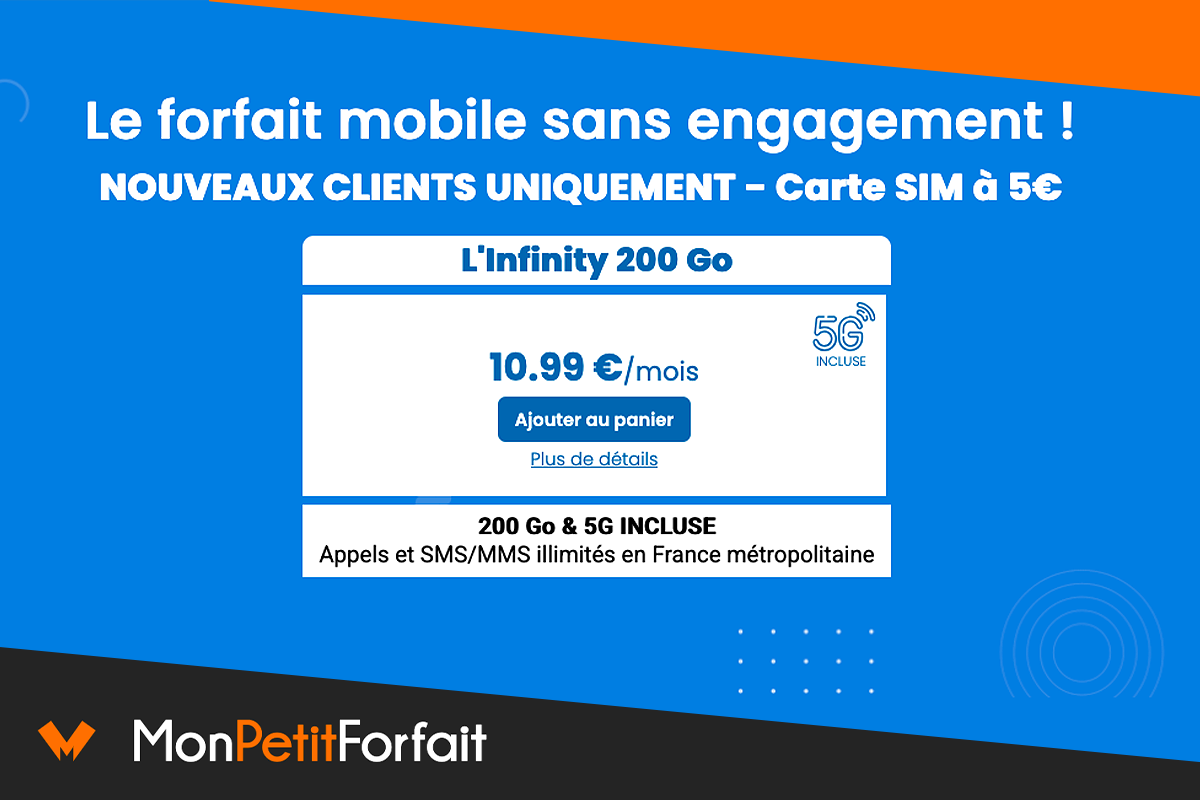 YouPrice Infinity : une infinité de data dans ce forfait mobile 5G pas cher