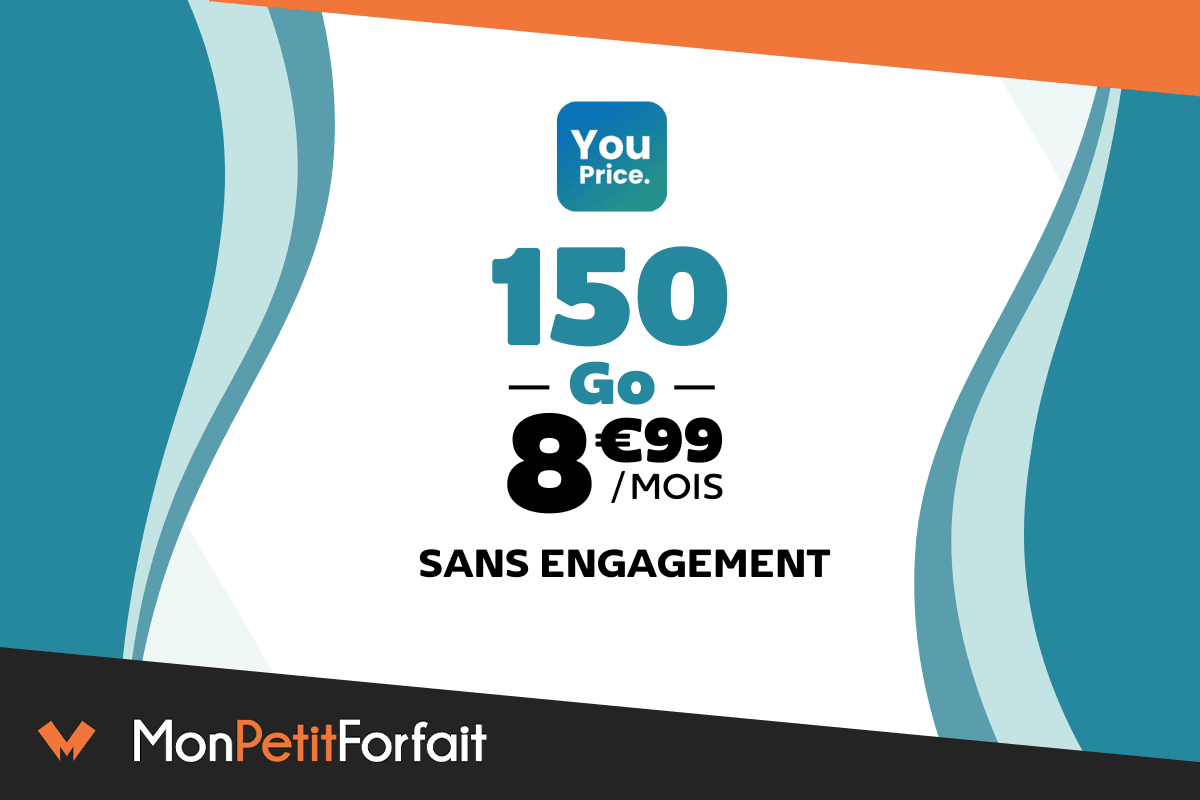 Forfait mobile en solde : 150 Go à partir de 8,99€ chez YouPrice