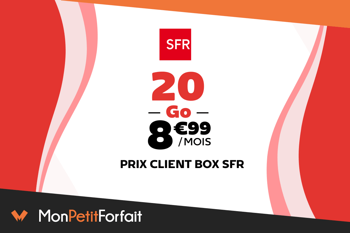 7€/mois d'économisés avec le forfait mobile 20 Go pour les abonnés box SFR
