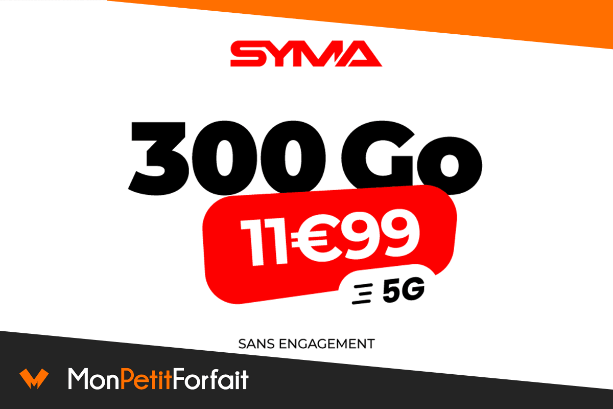 Le onze : un forfait mobile 300 Go en baisse de prix pour les soldes Syma