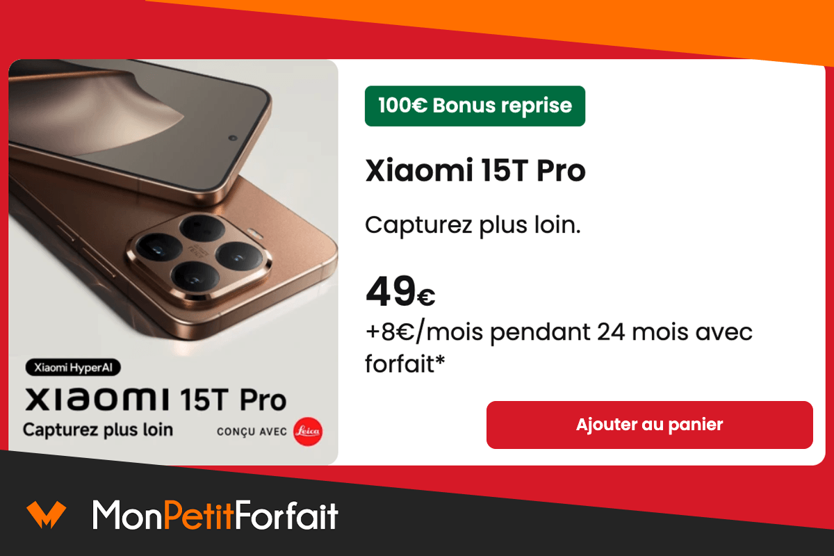 Capturez plus loin avec le Xiaomi 15T Pro (49€ avec l'offre SFR)