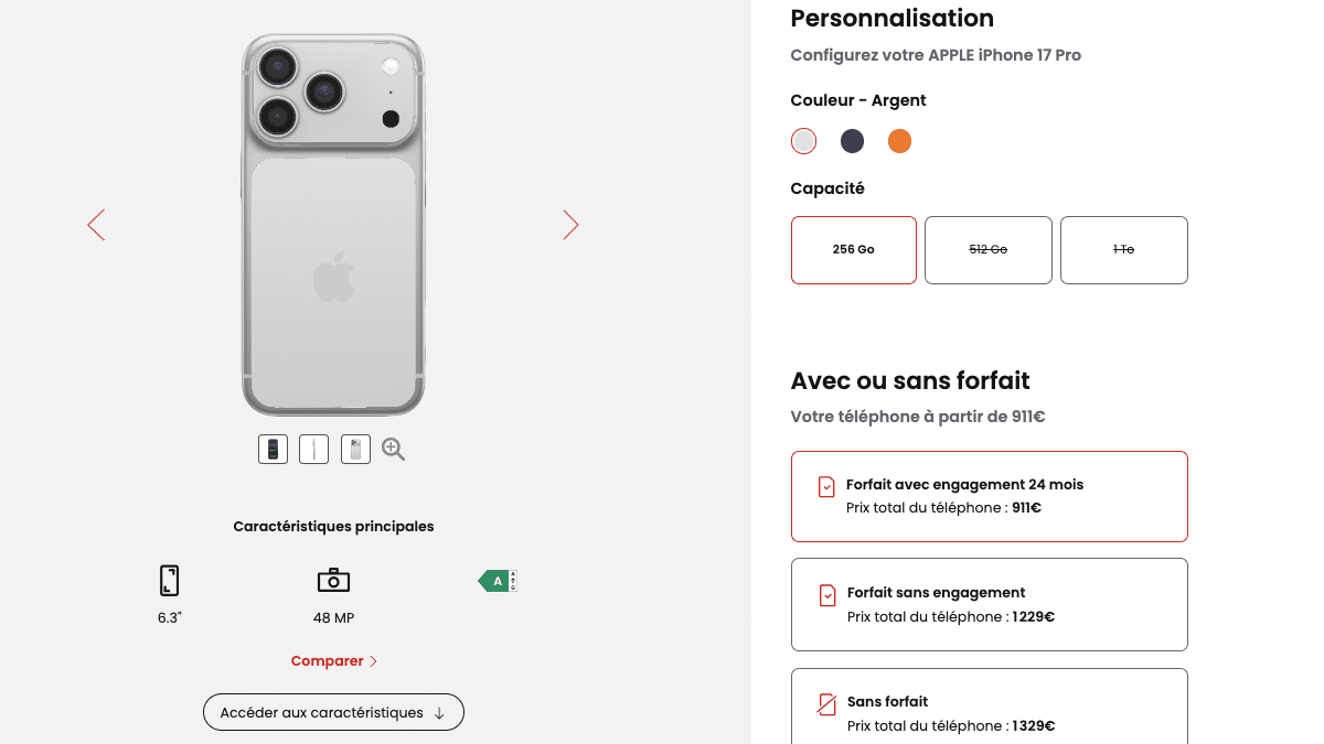 Passez aux choses sérieuses avec l'iPhone 17 Pro en promo chez SFR