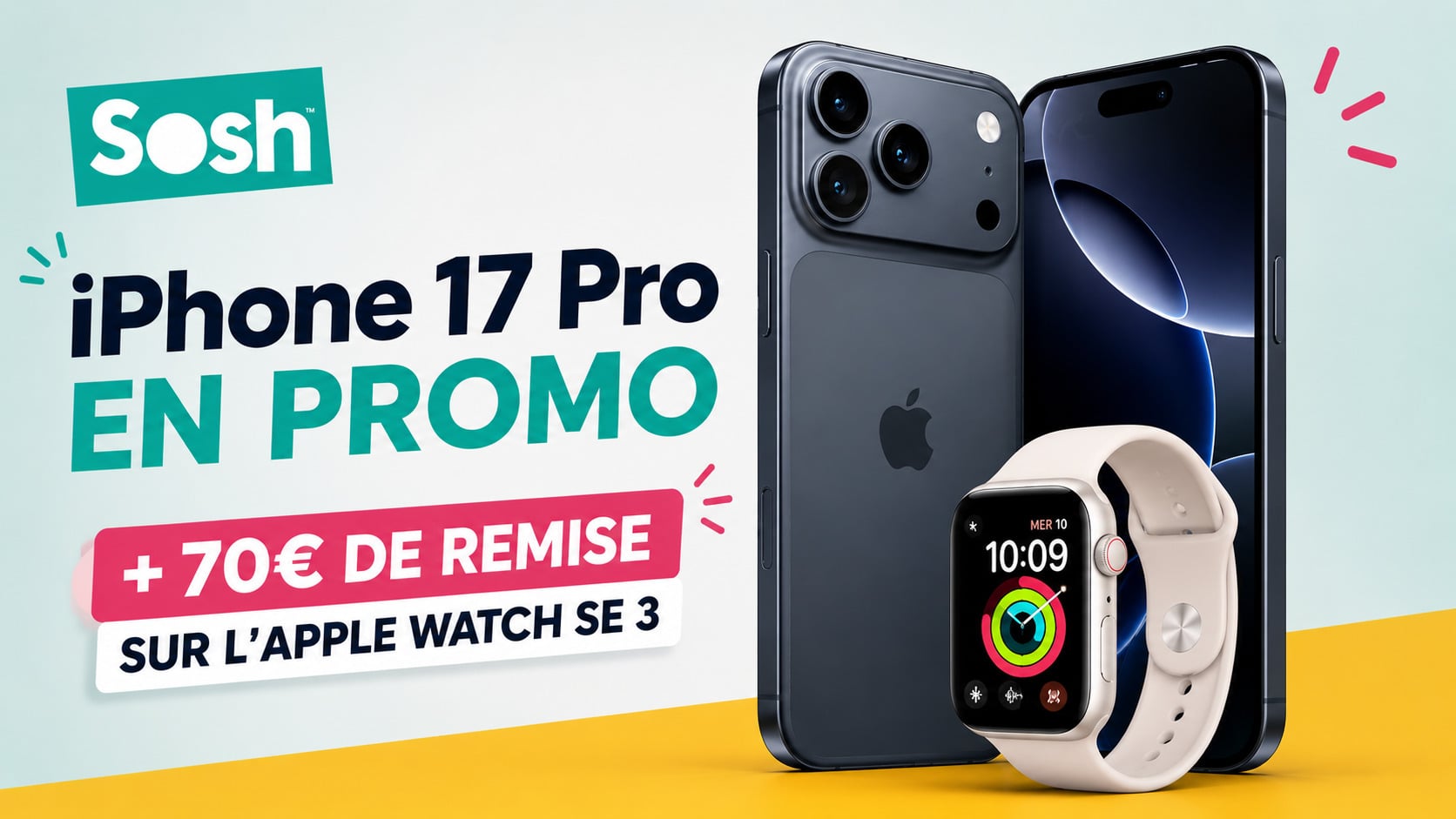 En achetant l'iPhone 17 Pro chez Sosh, profitez de 70€ de remise sur ...